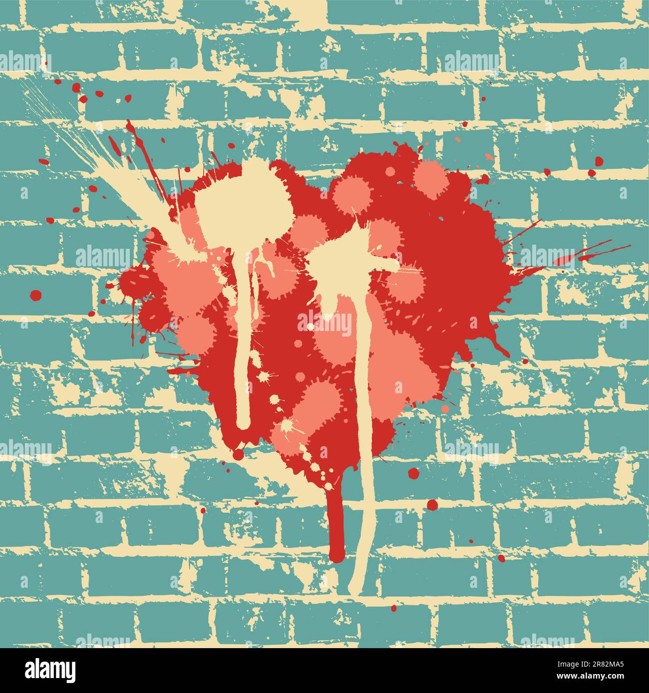 Sign on red brick Stock Vector Images - Alamy