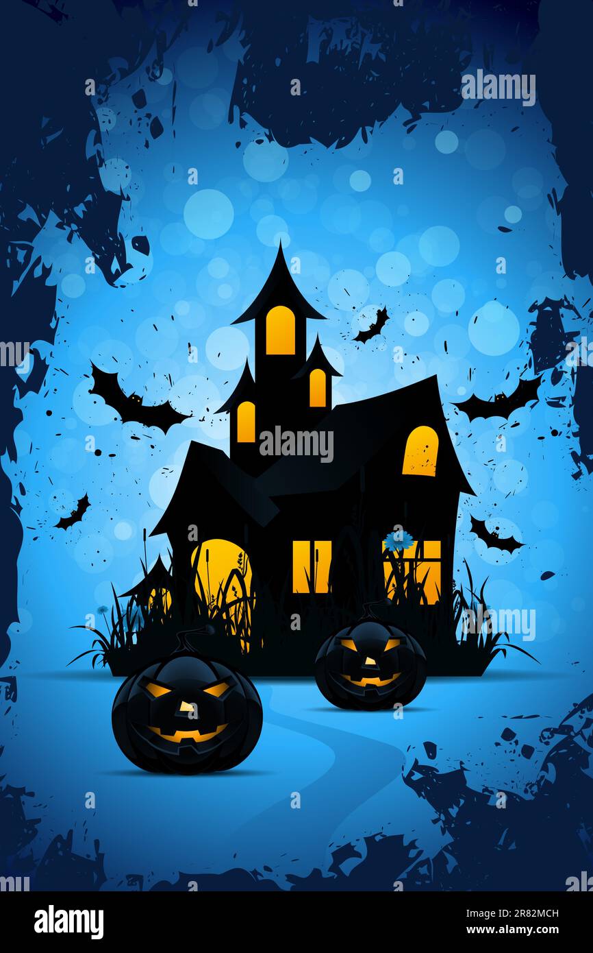 Haunted house amusement Stock Vector Images - Alamy