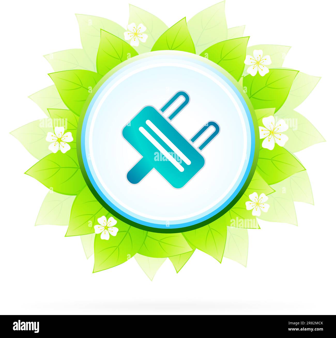 Computer flowers illustration Cut Out Stock Images & Pictures - Alamy