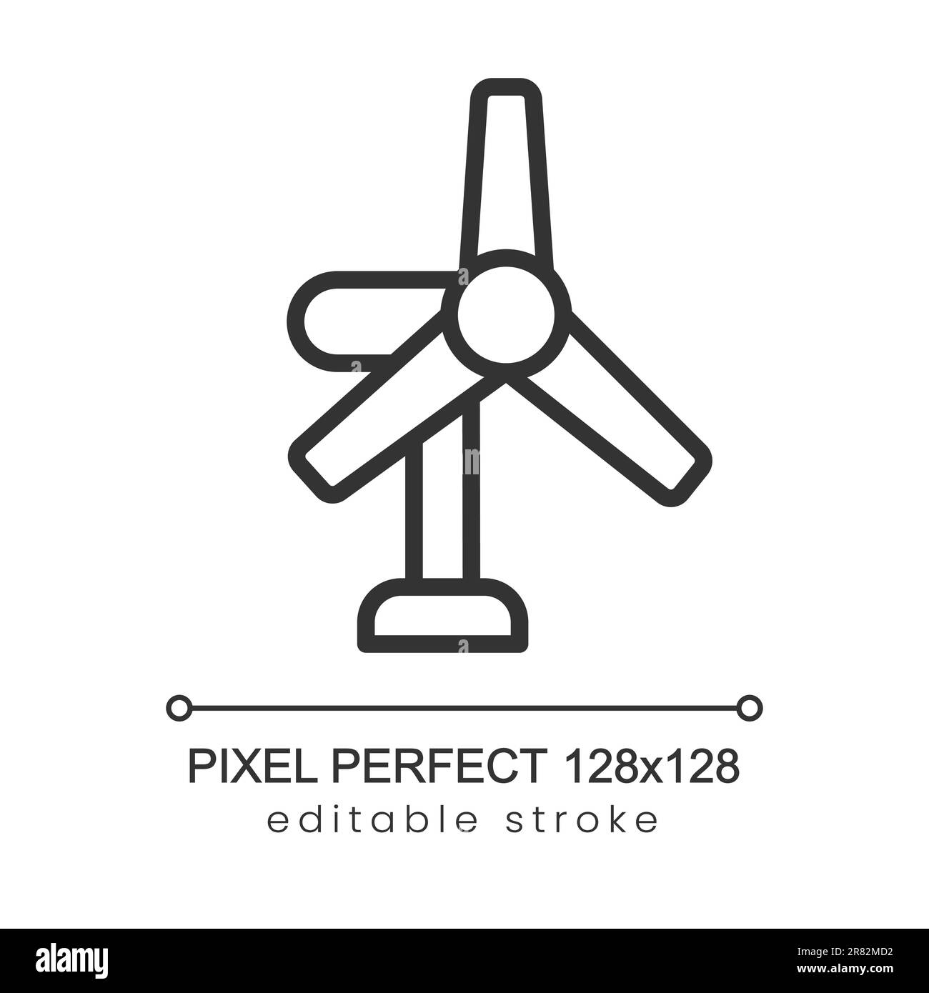 Wind generator thin line Cut Out Stock Images & Pictures - Alamy