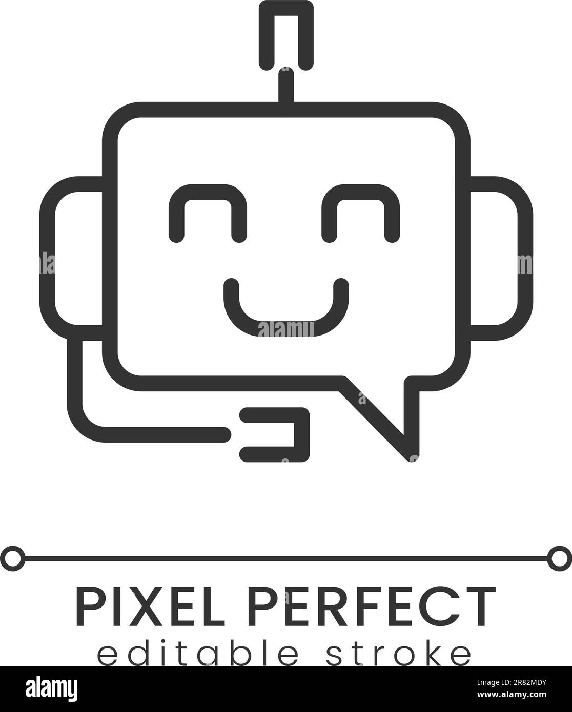 Support chatbot pixel perfect linear icon Stock Vector Image & Art - Alamy Support chatbot pixel perfect linear icon Stock Vector Image & Art - Alamy
