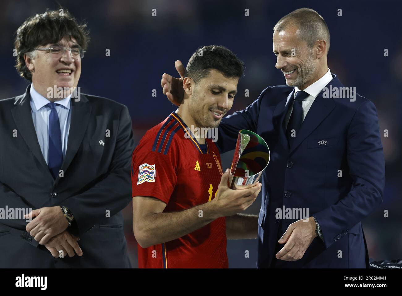 ROTTERDAM - (LR) UEFA General secretary Theodore Theodoridis, Rodrigo ...