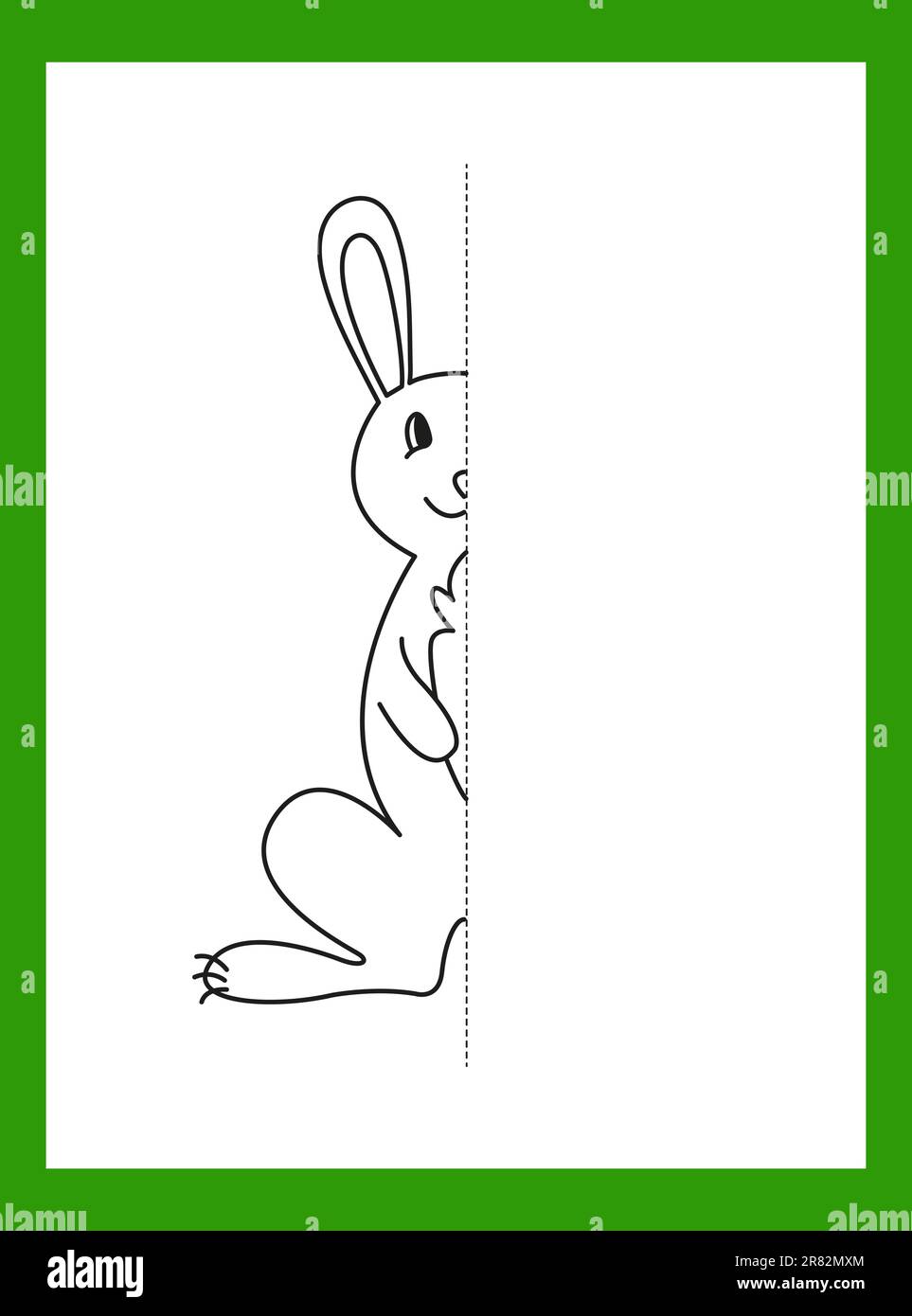 Coloring book for children. Draw a picture. Hare. Vector Stock Vector ...