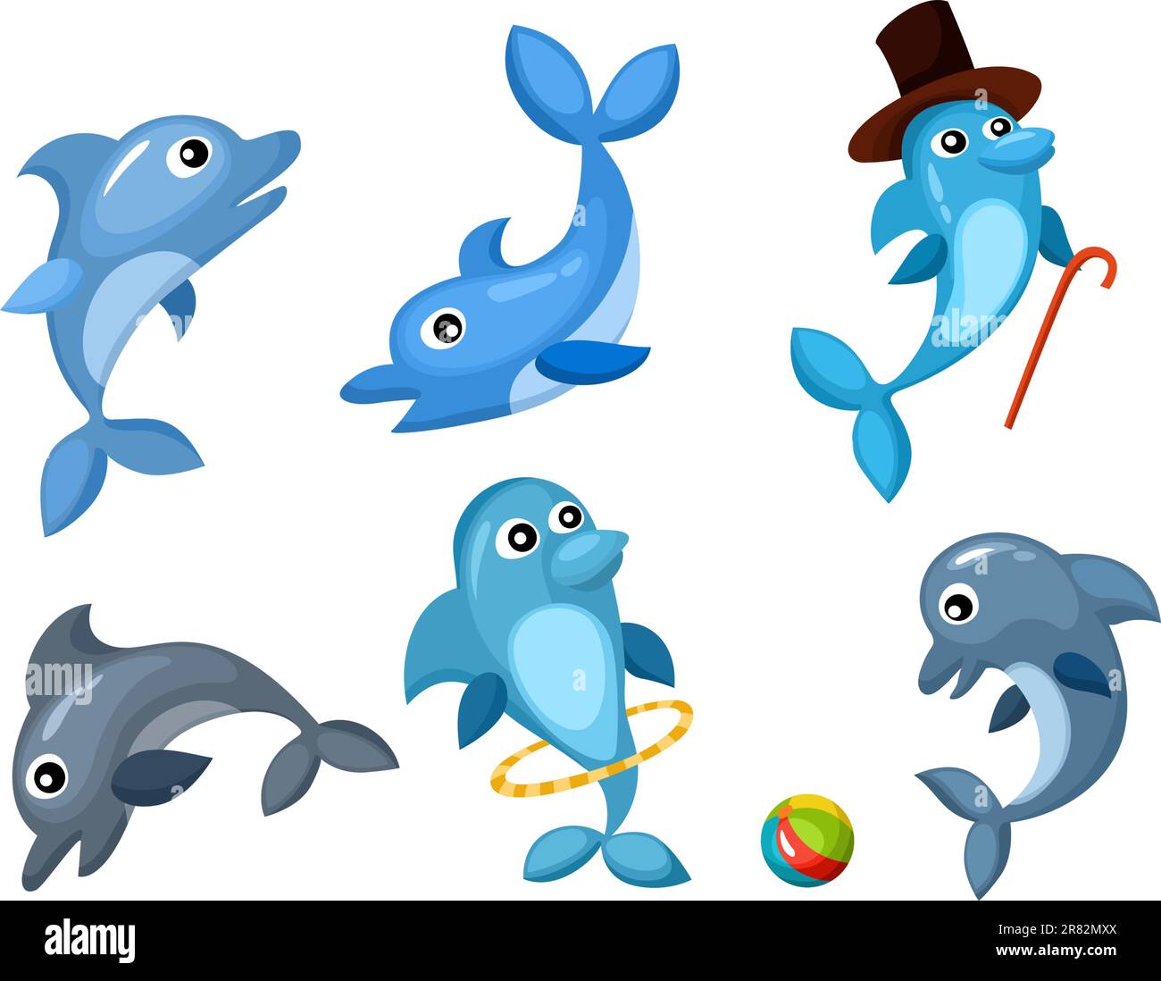 Dolphin group Stock Vector Images - Alamy