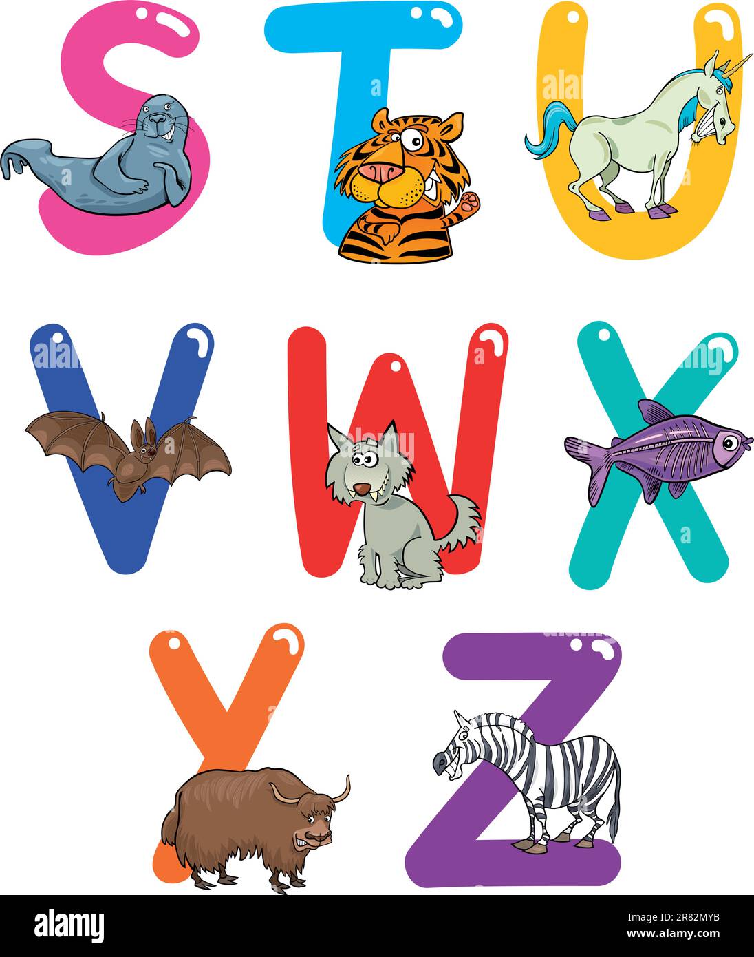 Yak alphabet Stock Vector Images - Alamy
