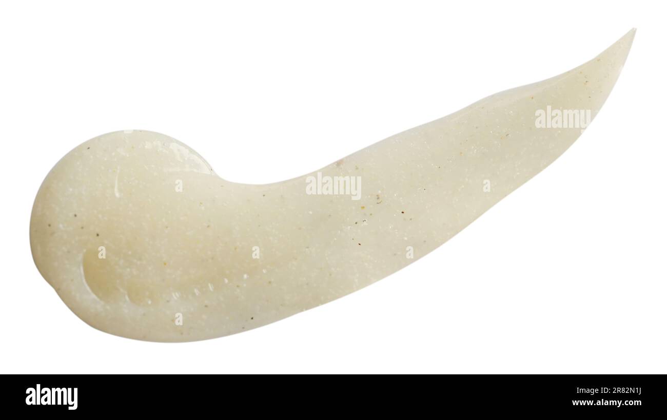 Sample of natural scrub isolated on white, top view Stock Photo - Alamy