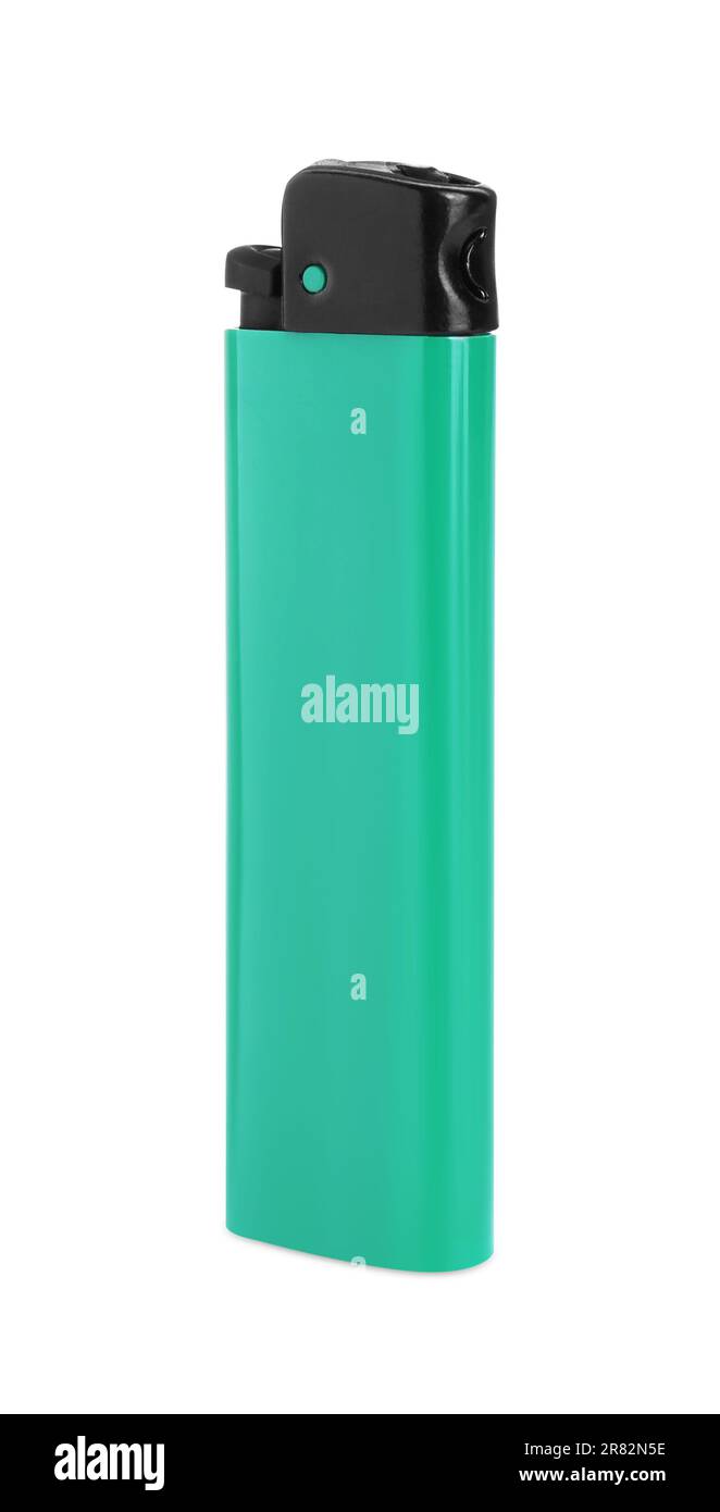 Stylish small pocket lighter isolated on white Stock Photo - Alamy