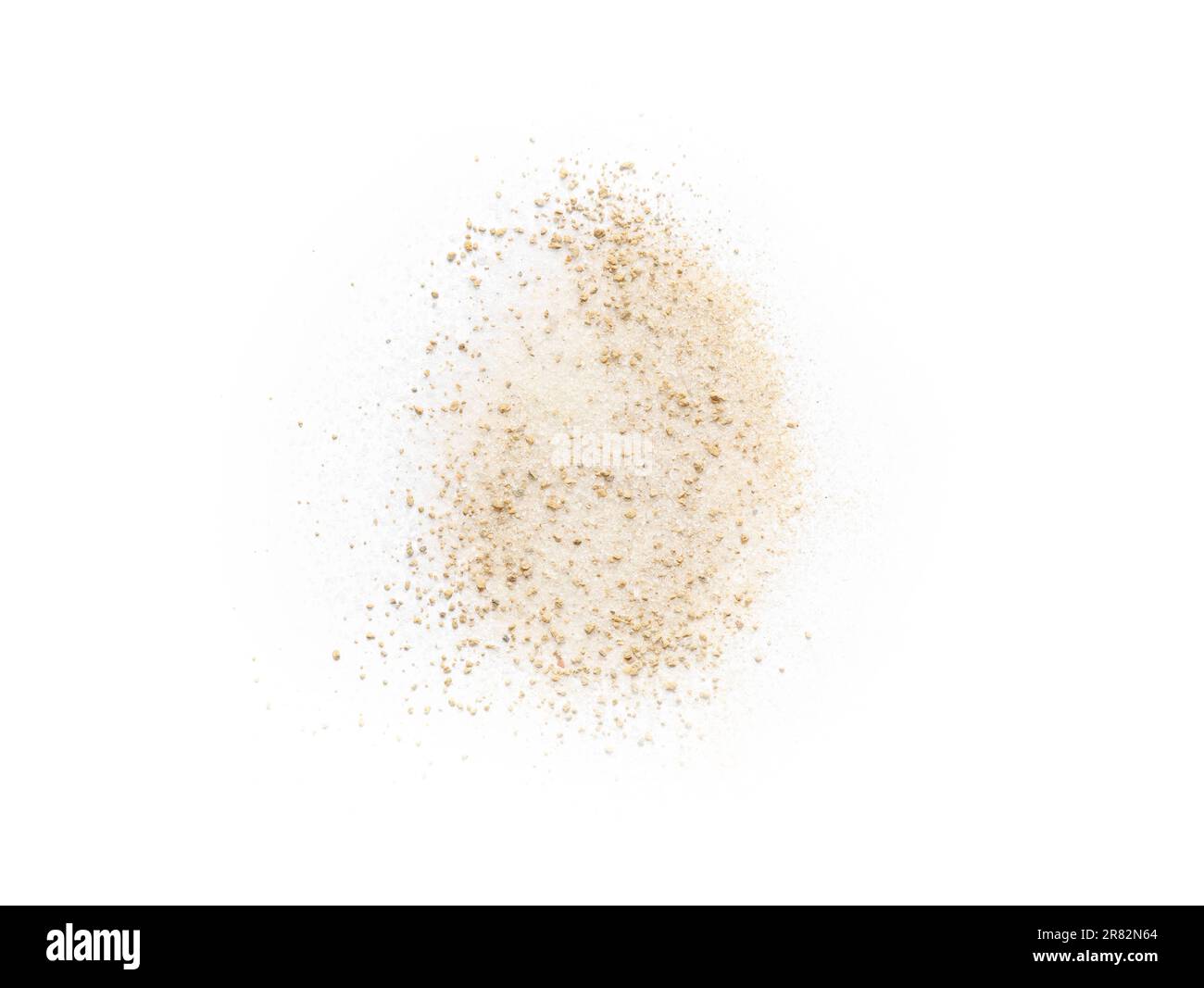 Pile of brown dust scattered on white background, top view Stock Photo ...