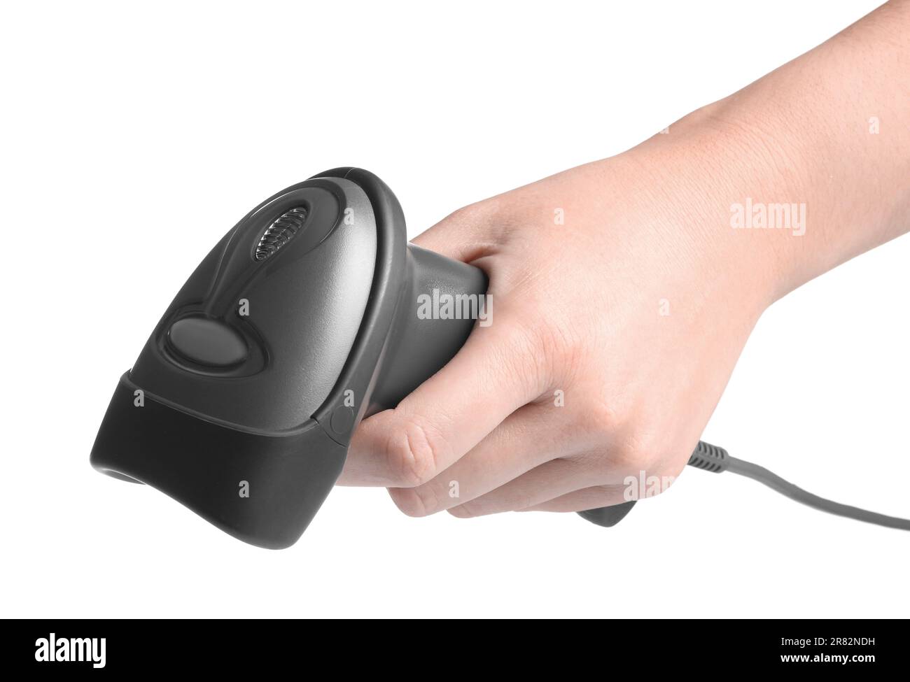 Woman scanning barcode shopping hi-res stock photography and images - Alamy