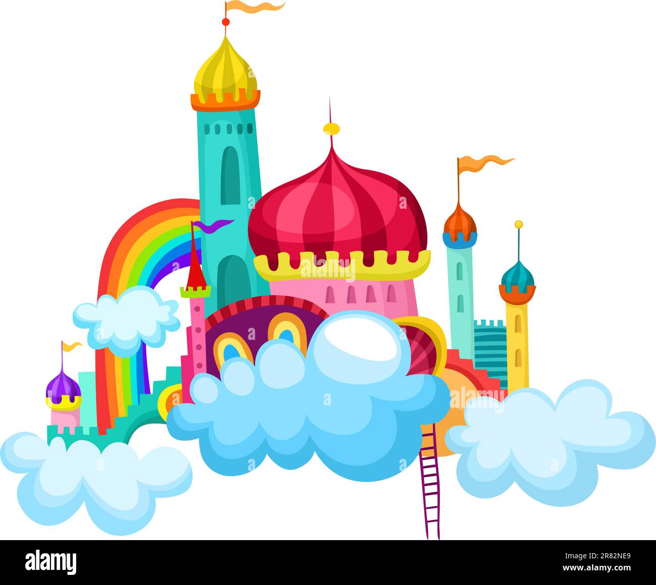vector illustration of a cute castle Stock Vector Image & Art - Alamy