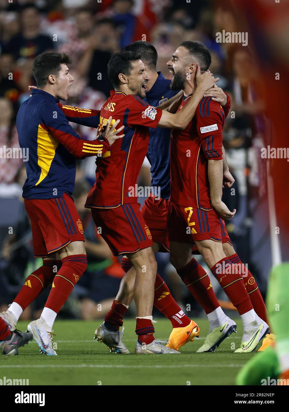 ROTTERDAM - (LR) Jesus Navas of Spain, Alvaro Morata of Spain, Dani ...