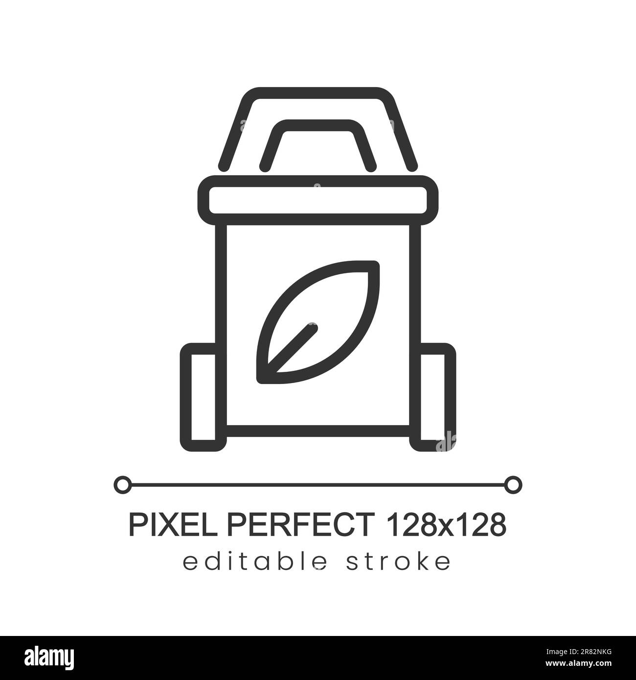 Garbage sorting pixel perfect linear icon Stock Vector Image & Art - Alamy