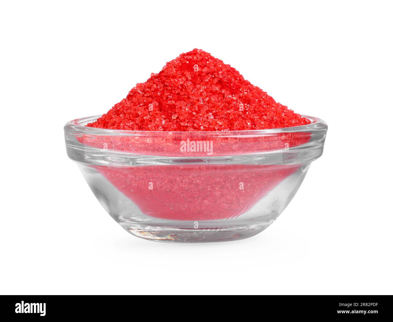 Glass bowl with bright red food coloring isolated on white Stock Photo ...