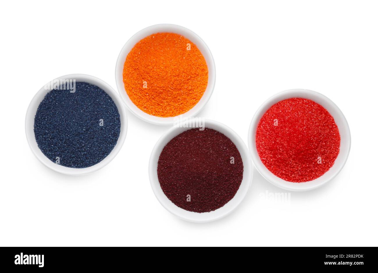 Many different food coloring on white background, top view Stock Photo ...