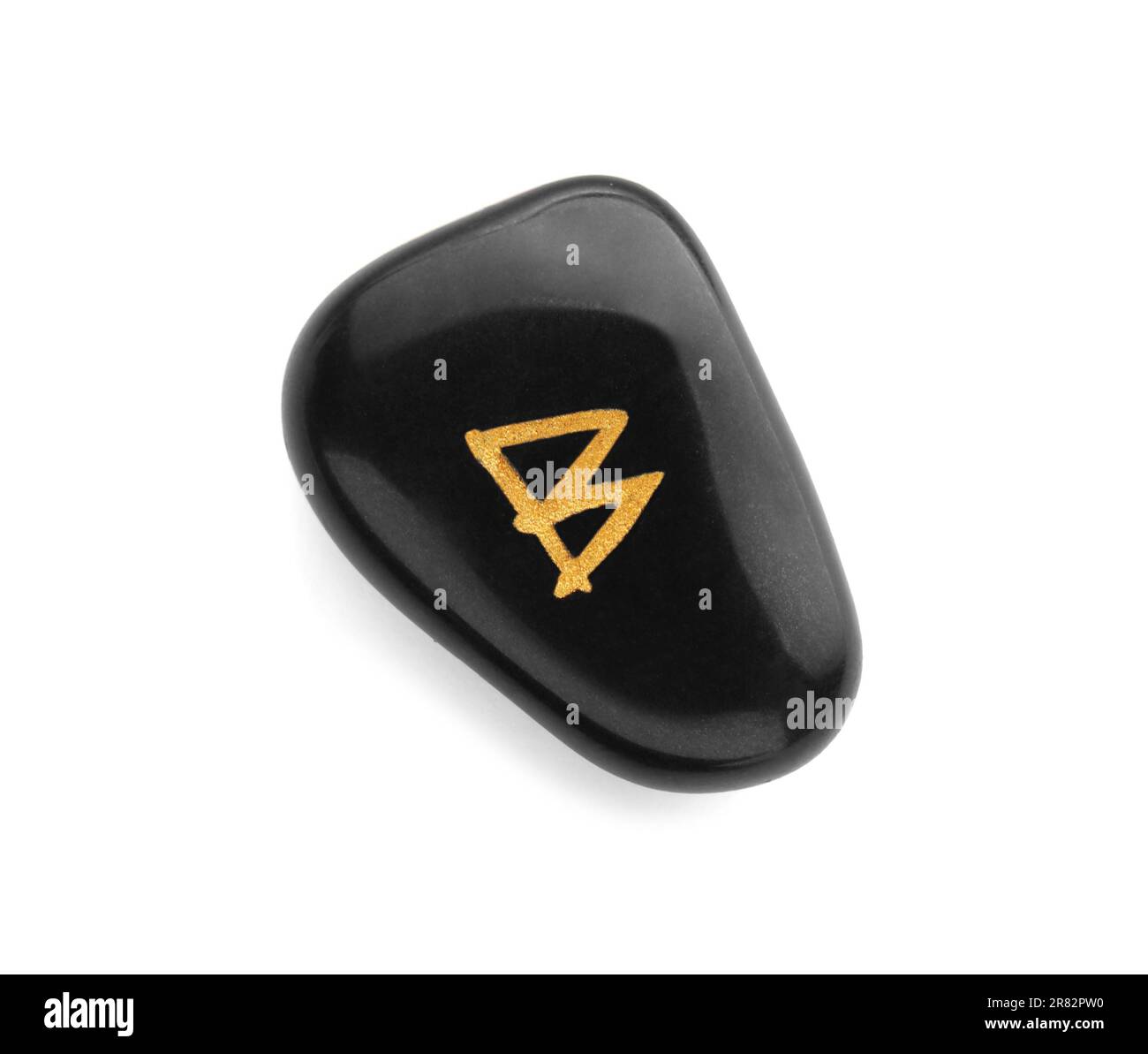 Black stone rune Berkanan isolated on white Stock Photo - Alamy