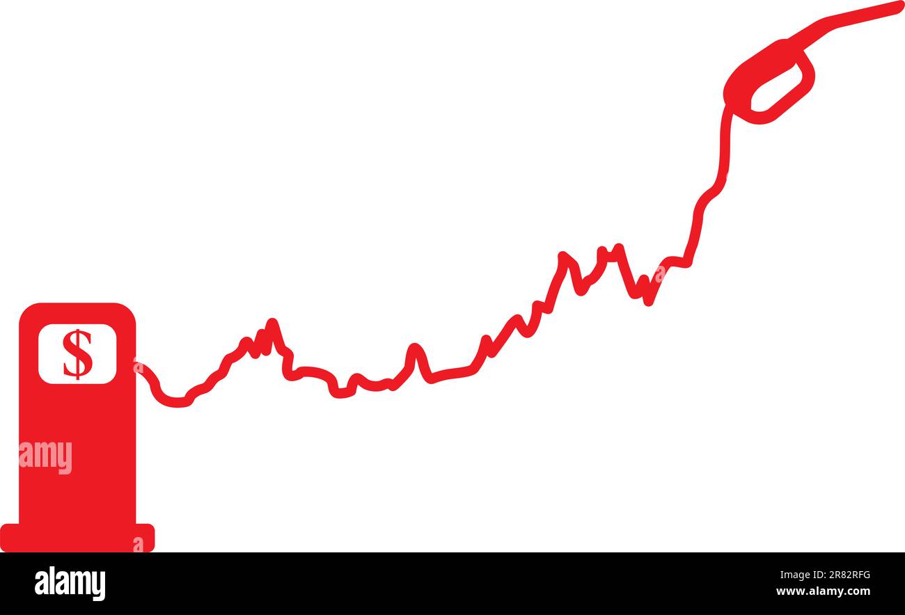 Gasoline price growth graph. Vector illustration Stock Vector Image ...