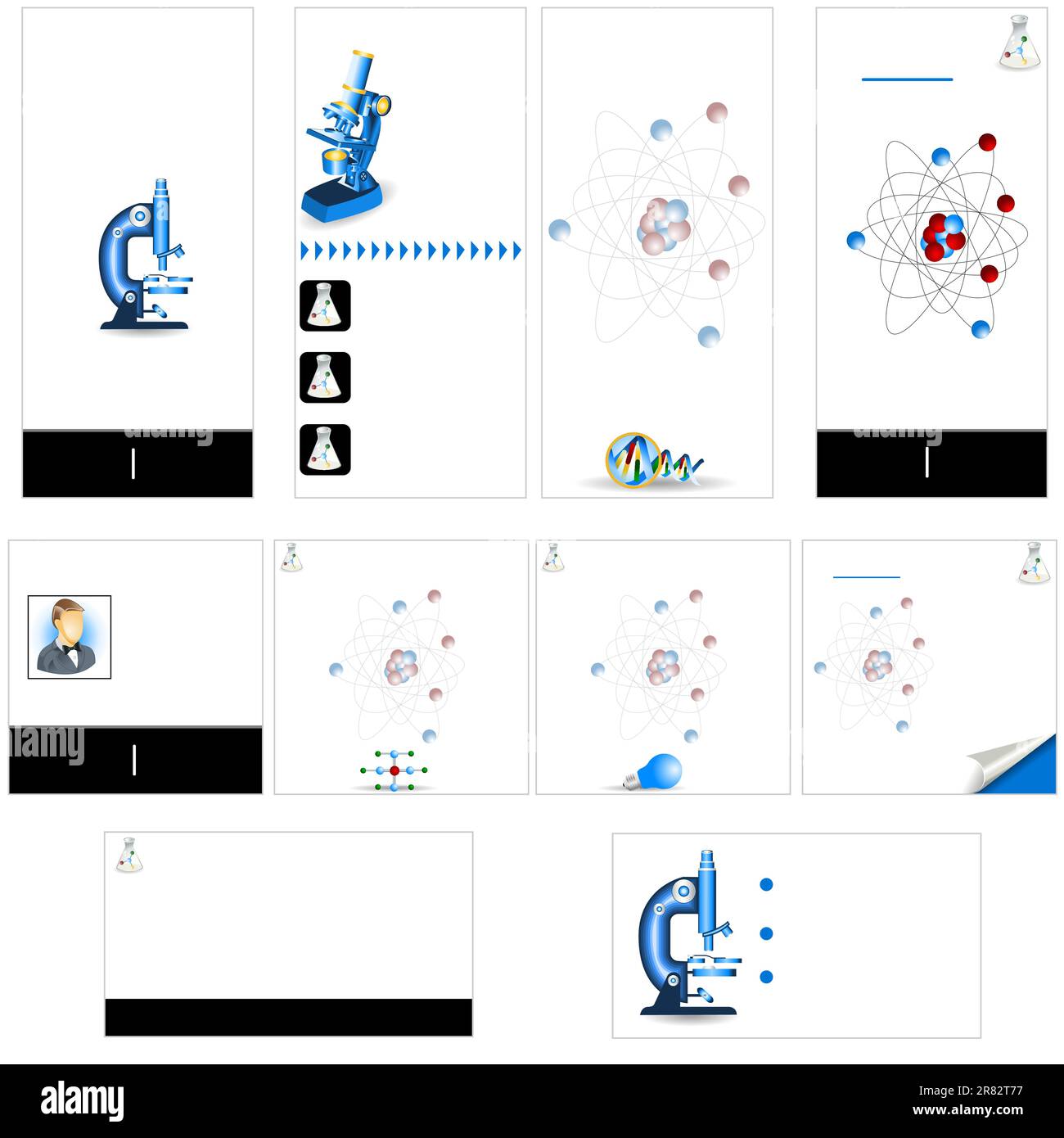 Science stationary template - brochure design, CD cover design and ...