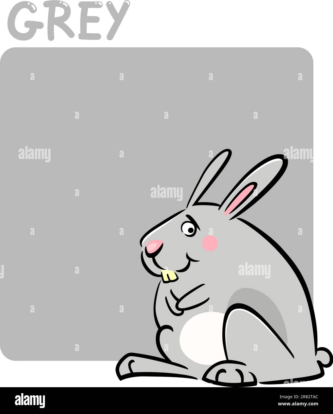 Cartoon Illustration of Color Grey and Rabbit Stock Vector Image & Art ...