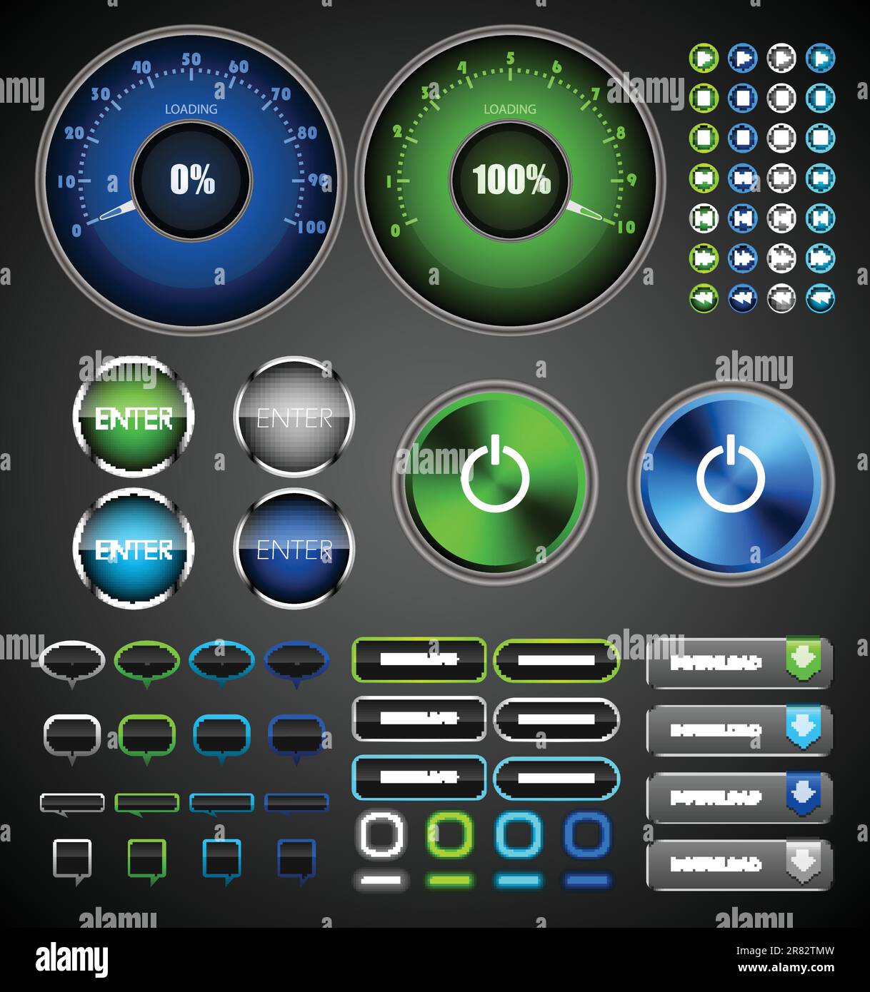 Vector internet icons and buttons Stock Vector Image & Art - Alamy