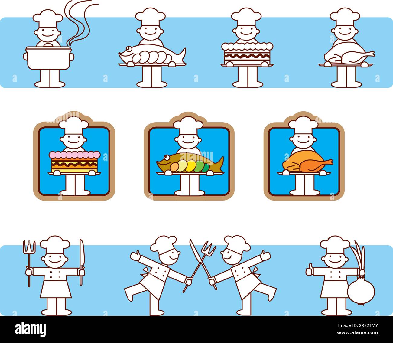 Smell food person eat Stock Vector Images - Alamy