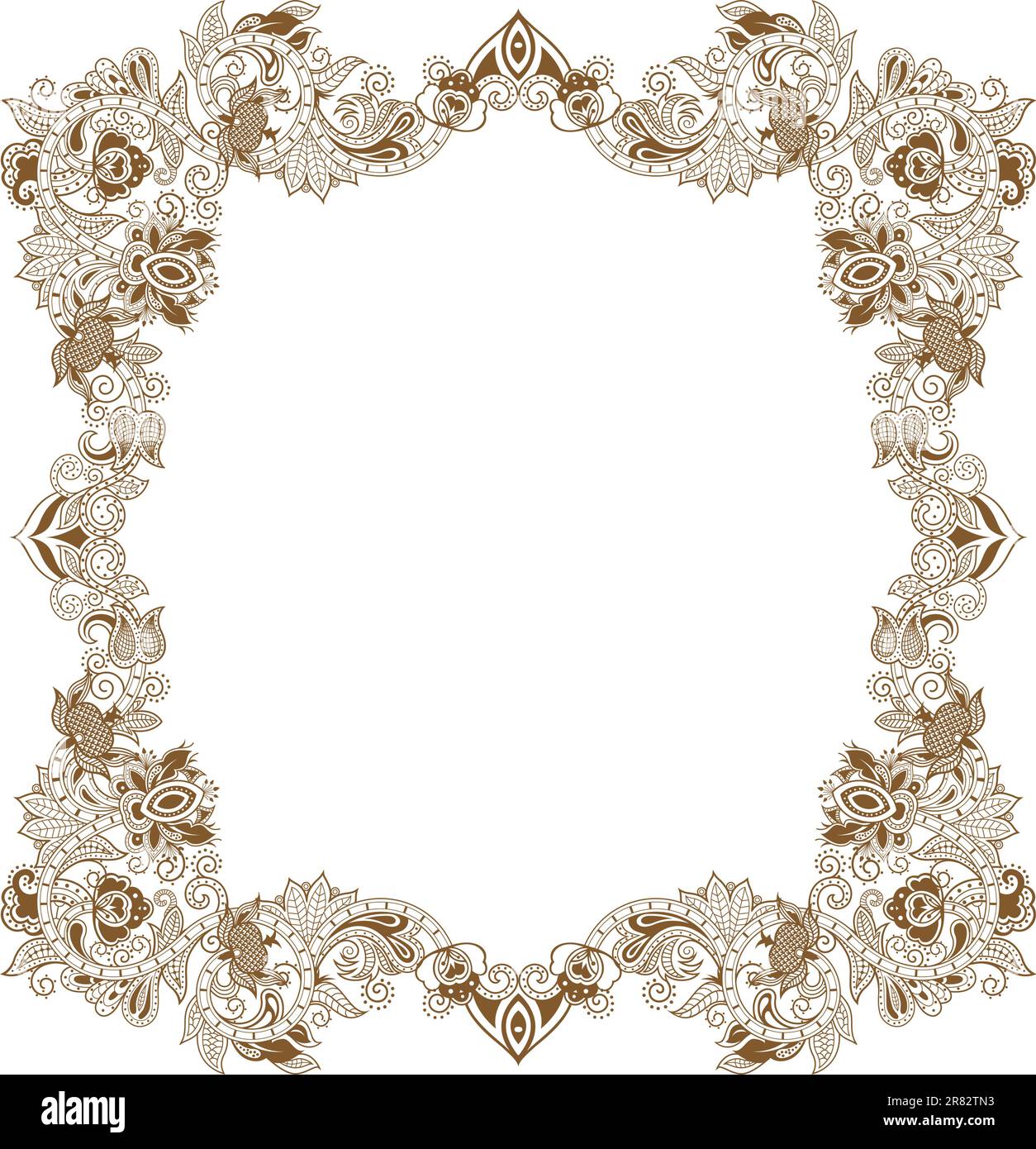 Illustration of abstract floral frame Stock Vector Image & Art - Alamy