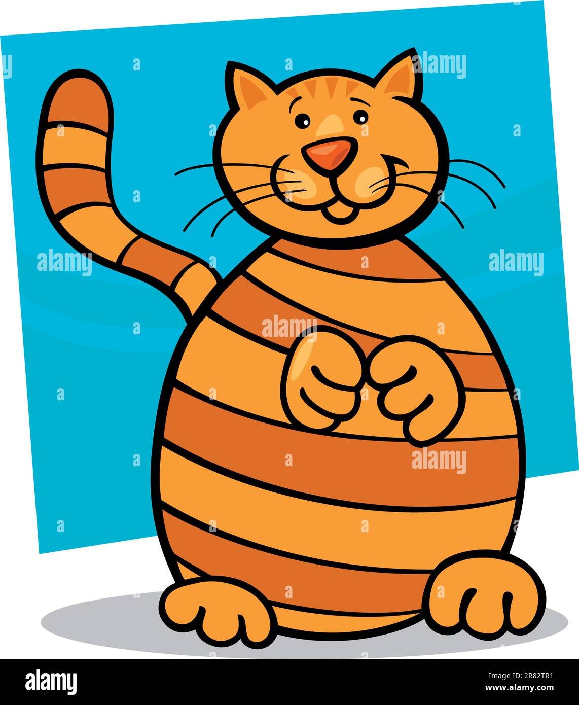 cartoon illustration of cute yellow tabby cat Stock Vector Image & Art ...