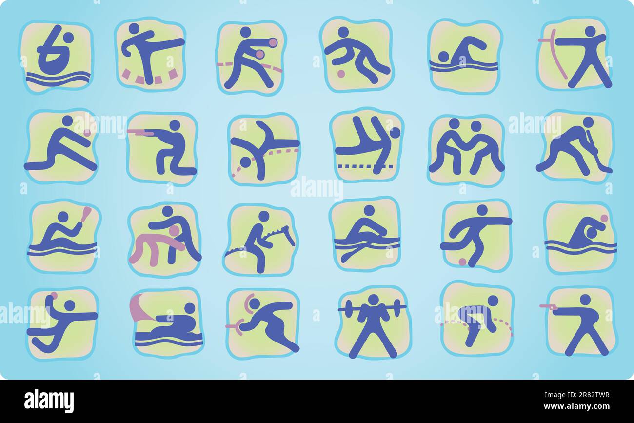 Symbols of summer Olympic sports Stock Vector Image & Art - Alamy