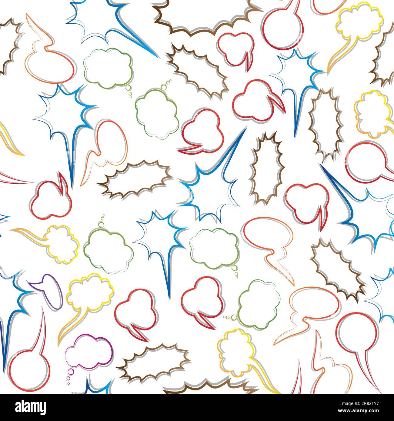 Seamless chat speech pattern of thought bubble, communicate element for ...