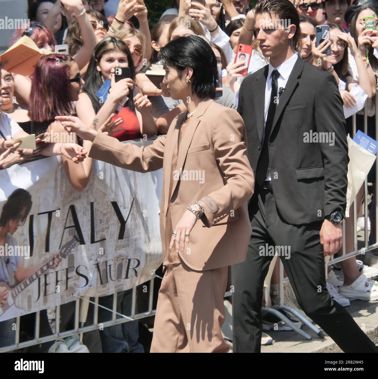 Shuzo street style outfit before Valentino fashion show during Milano ...