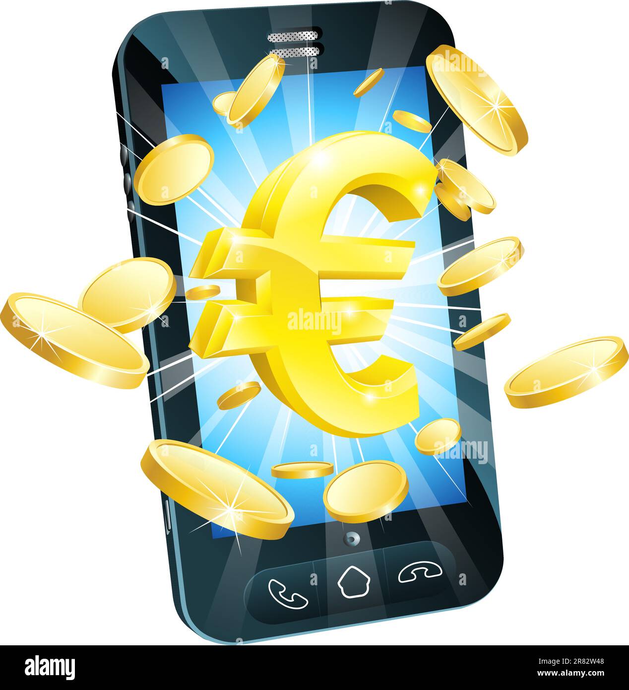 Euro coin clipart hi-res stock photography and images - Alamy