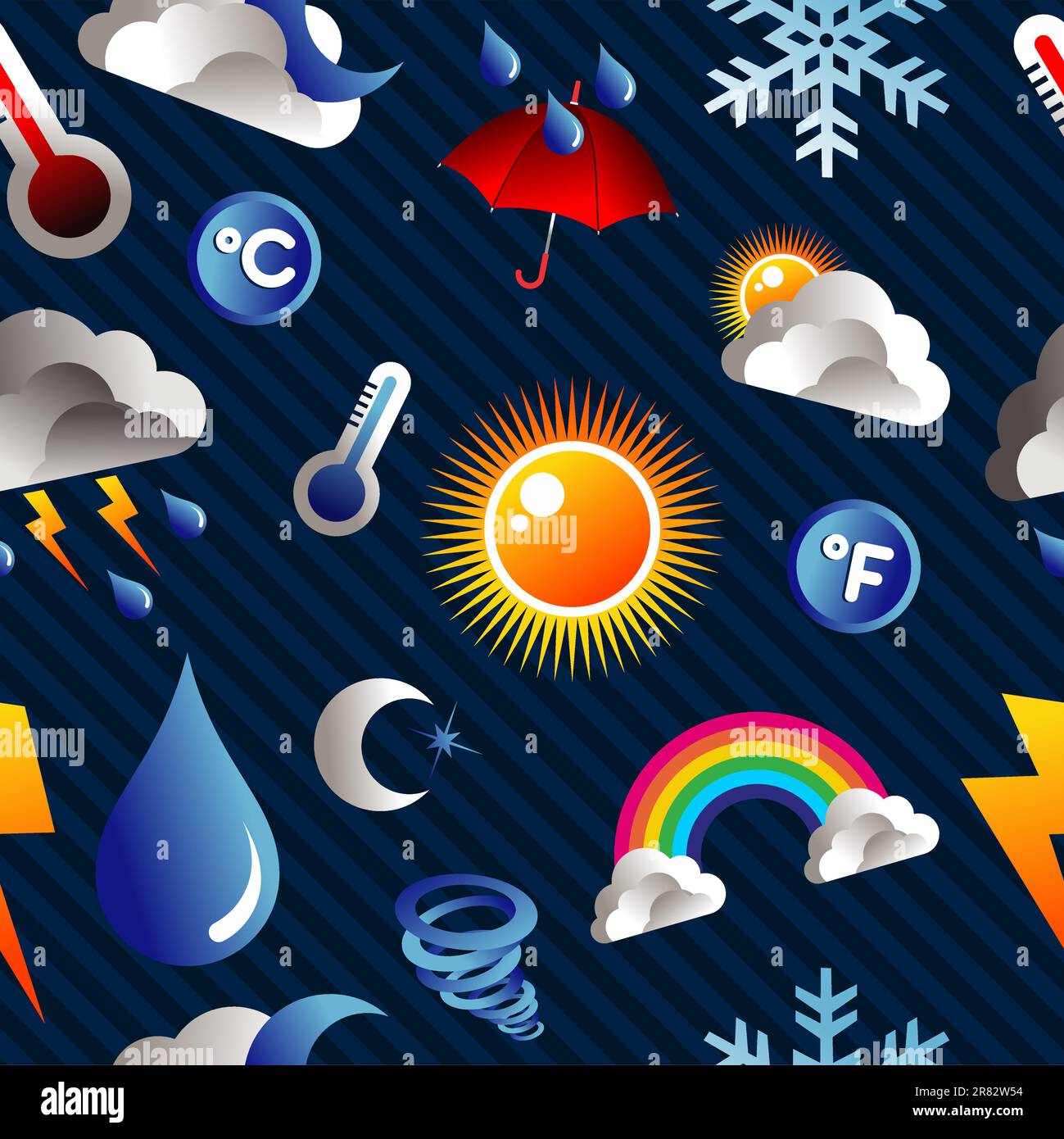 Sun moon cloud seamless Stock Vector Images - Alamy