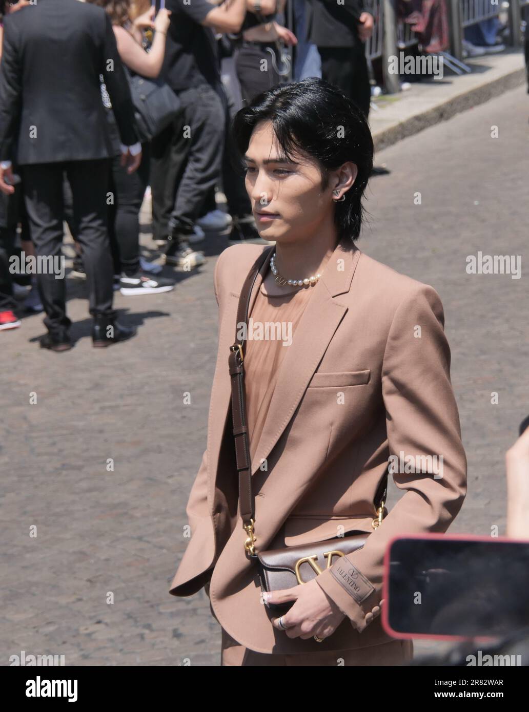 Shuzo street style outfit before Valentino fashion show during Milano ...