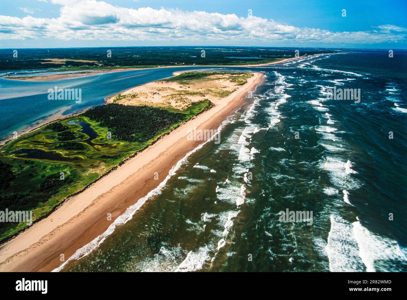 Aerial of prince edward island national park hi-res stock photography ...