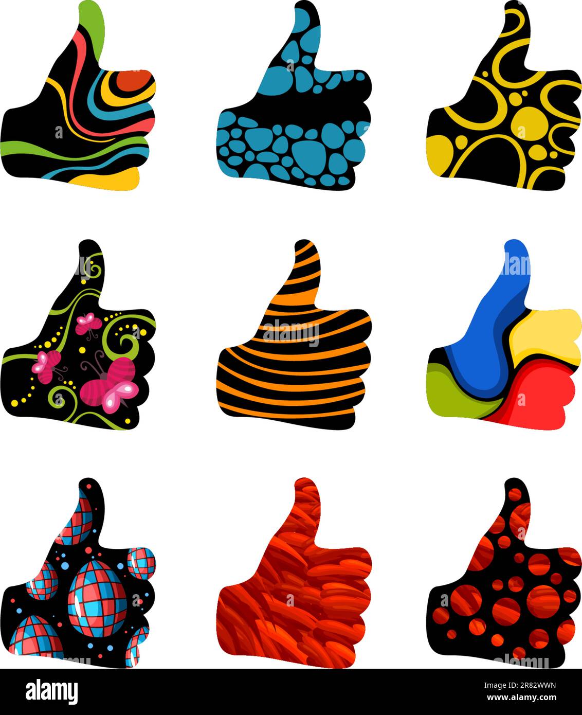 vector illustration of a cute hand set Stock Vector Image & Art - Alamy