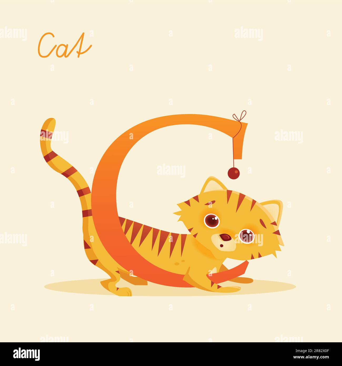Animal alphabet with cat, vector illustration Stock Vector Image & Art ...