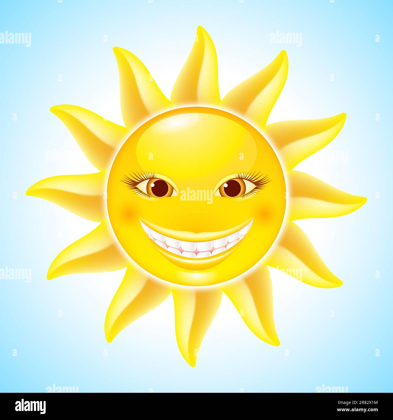 Happy Hot Smiling Sun. Cool Cartoon Character for design Stock Vector ...