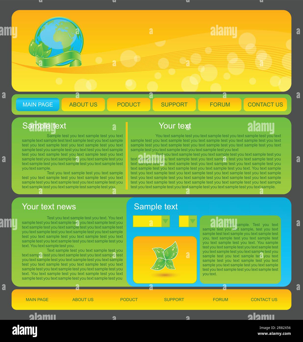 Illustration eco nature environmental web template - vector Stock ...