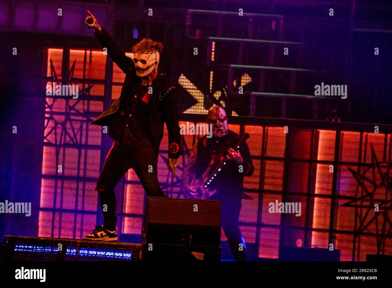 Clisson, France. 18th June, 2023. Slipknot performing live on stage ...