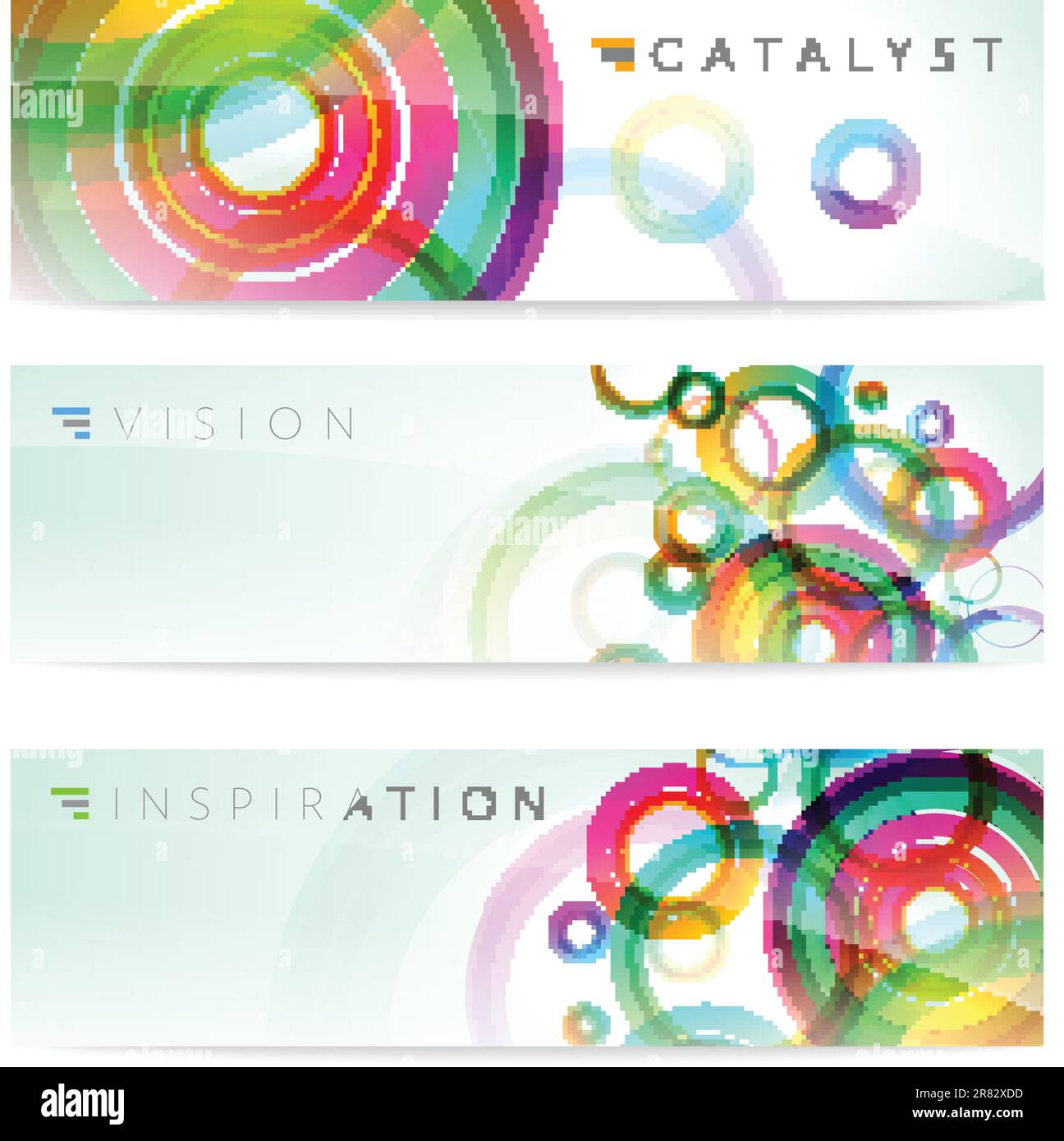 Set of three stylish abstract banners illustration Stock Vector Image ...