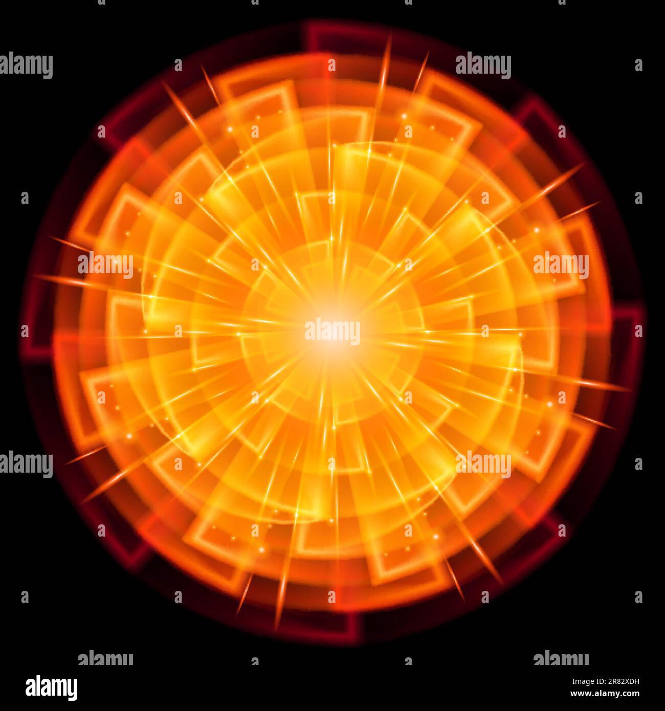 Abstract Star Explosion. Illustration on black background Stock Vector ...