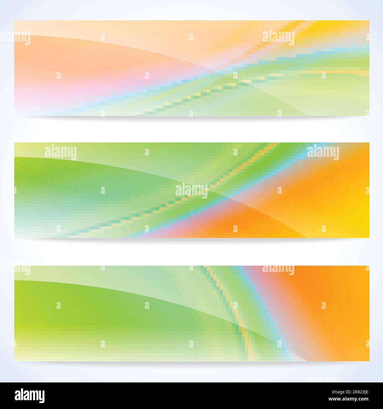 Set of three stylish abstract banners illustration Stock Vector Image ...