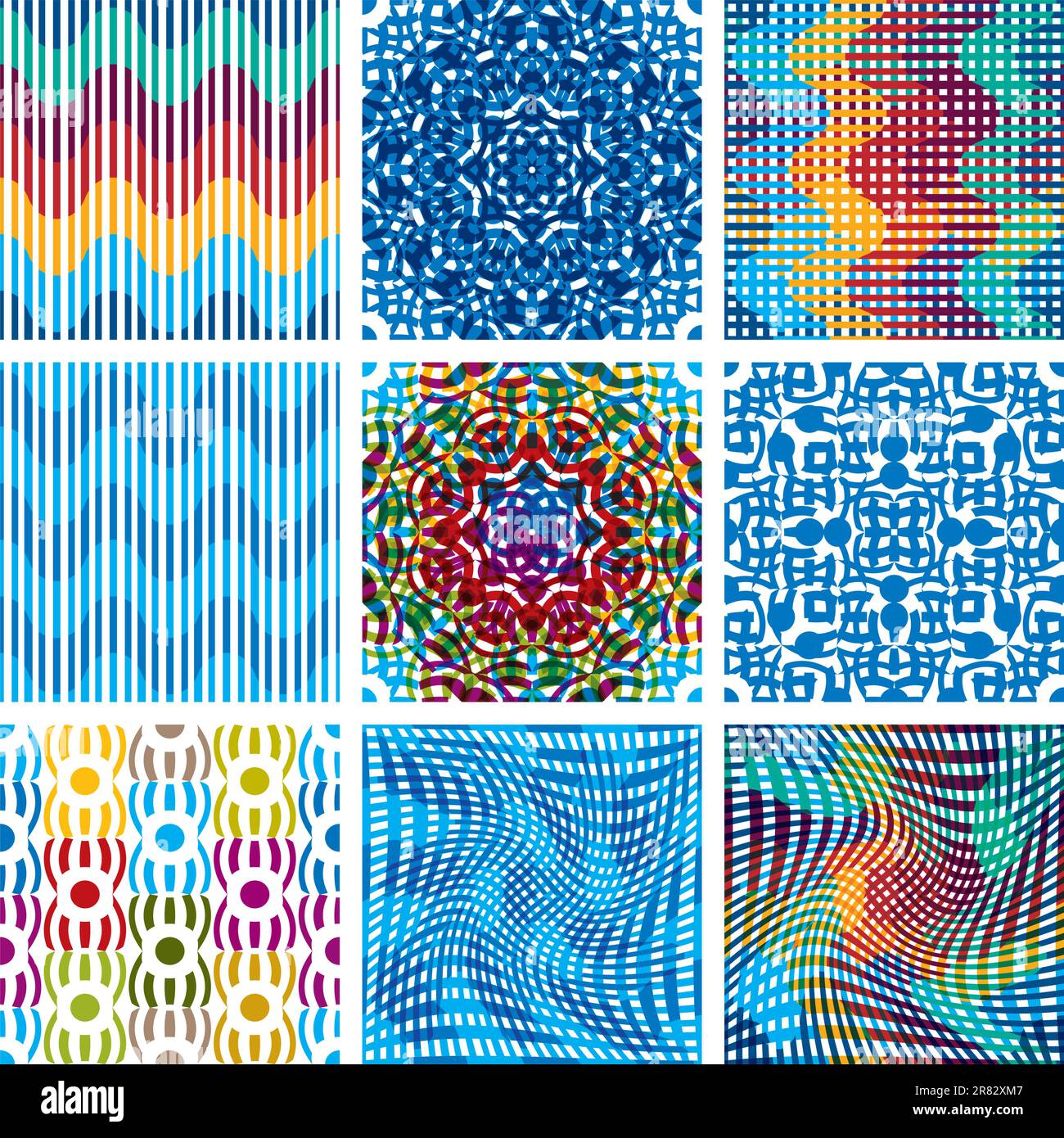 Seamless patterns, colorful vector backgrounds collection Stock Vector ...