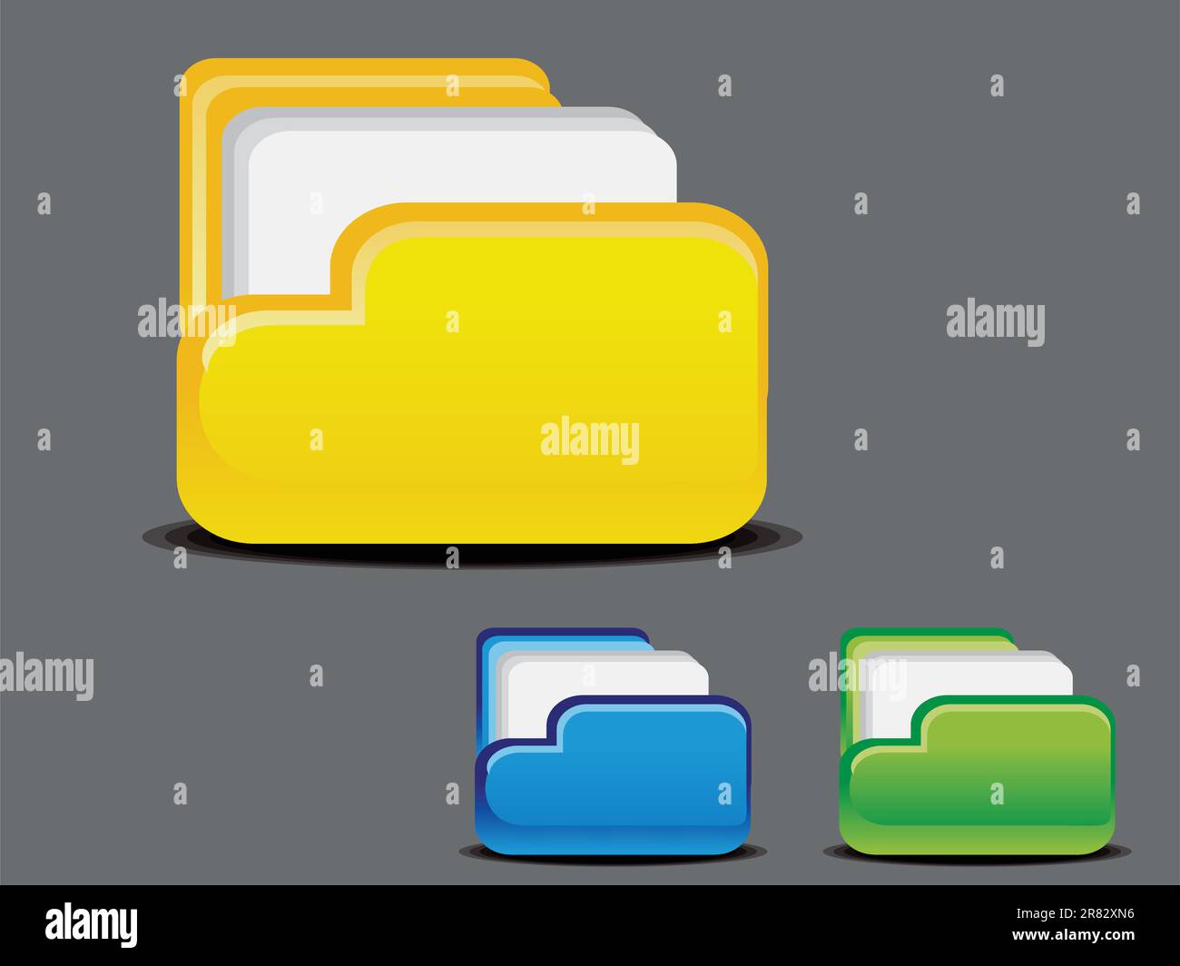 abstract glossy folder icon vector illustration Stock Vector Image ...