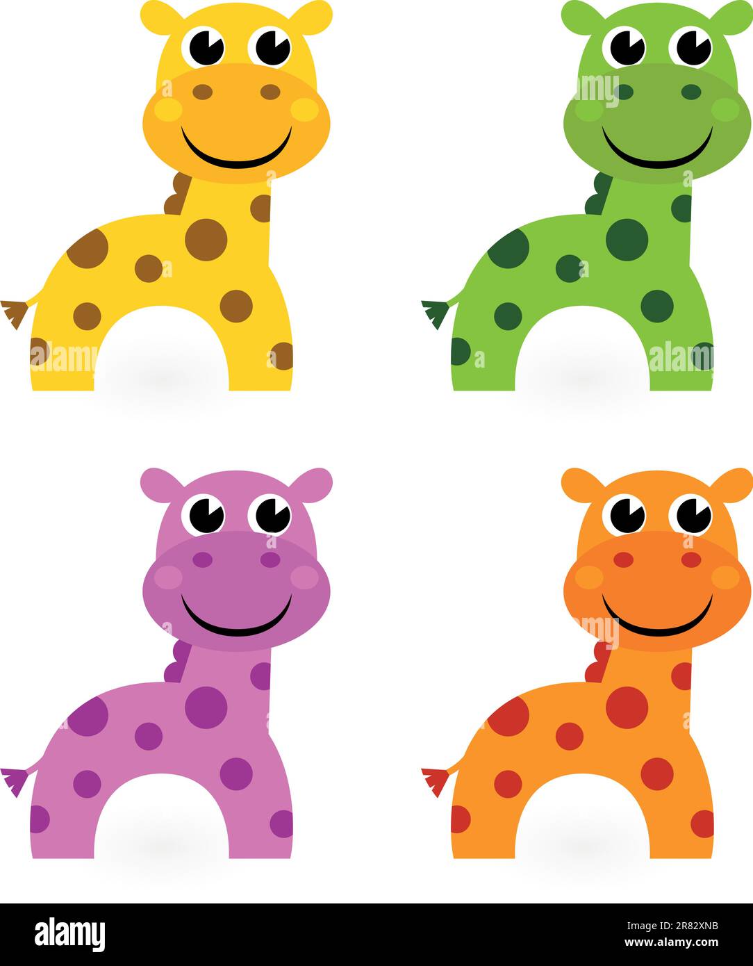 Funky creature set. Vector cartoon Illustration Stock Vector Image ...
