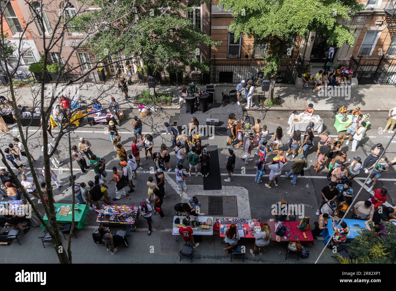 People attend the Queer Juneteenth Block Party, sponsored by The Center ...