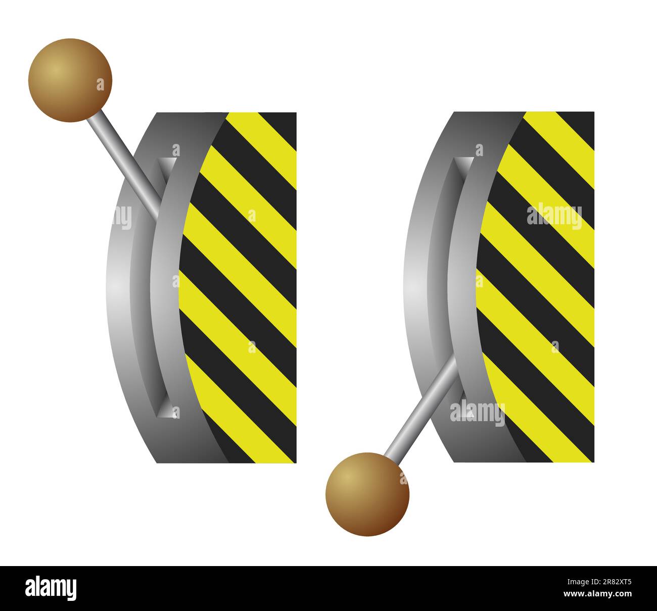 Vector illustration of the lever switch - on-off position. This file is ...