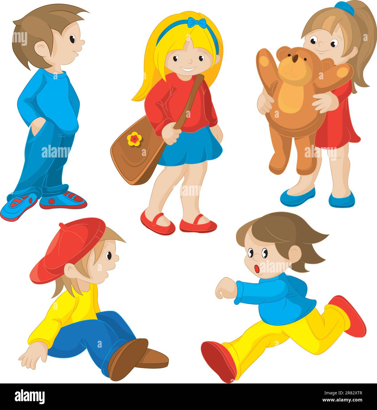 They have five children Stock Vector Images - Alamy