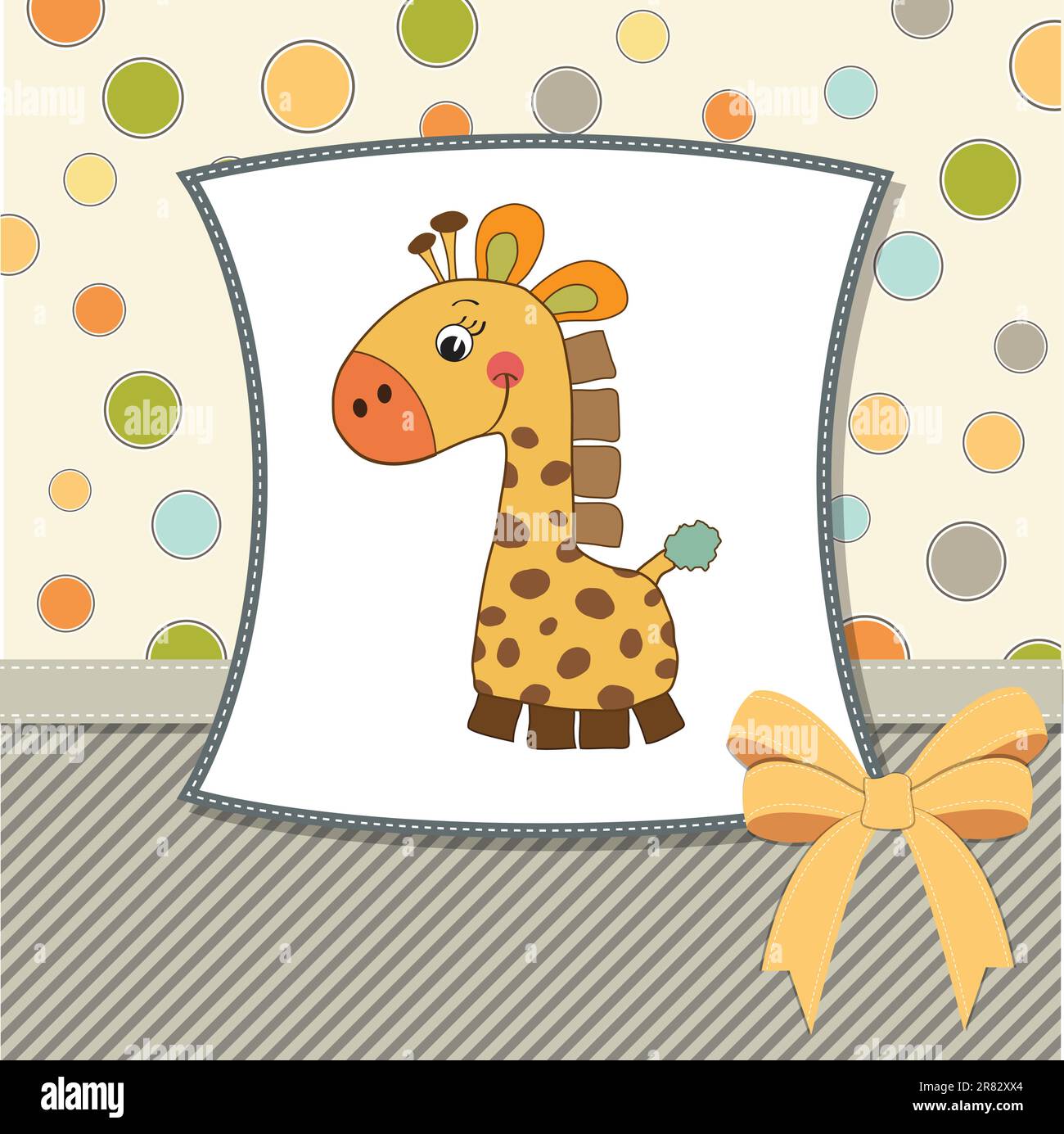 birthday card with giraffe toy Stock Vector Image & Art - Alamy