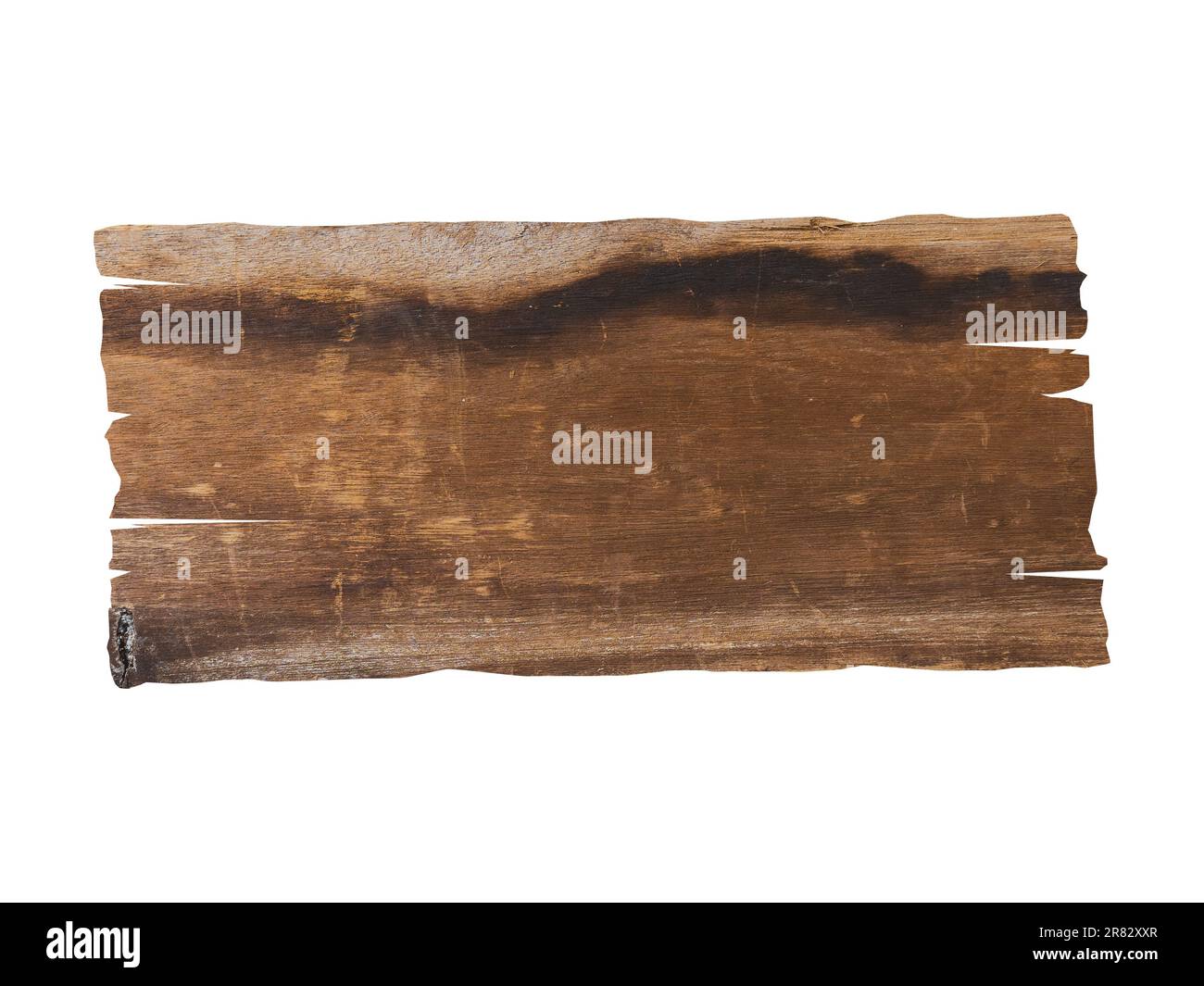 Vintage and rusty brown wooden sign on a white background. Clipping ...