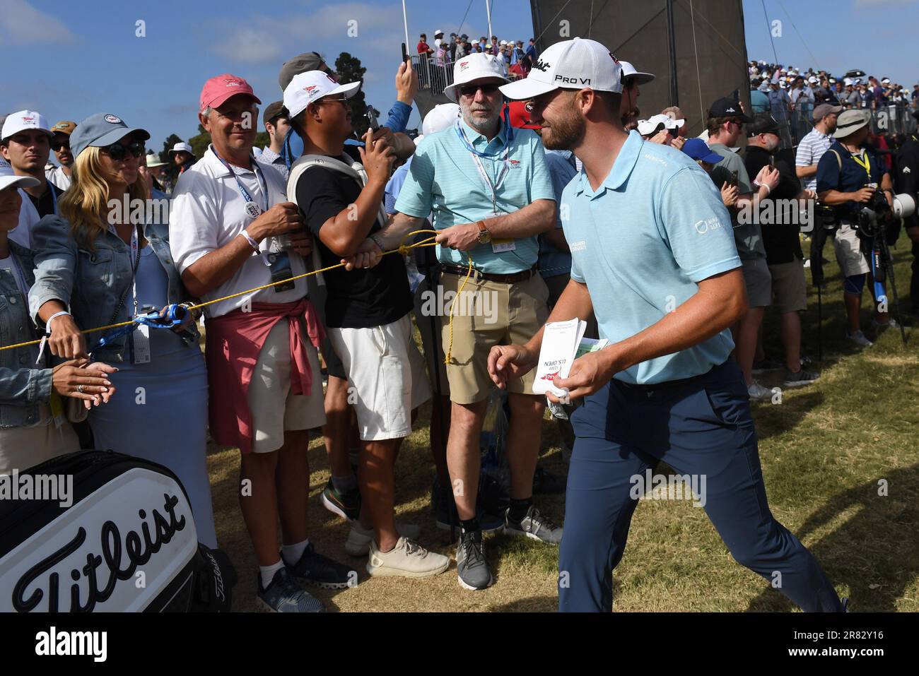 Los Angeles, United States. 18th June, 2023. Wyndham Clark walks past ...